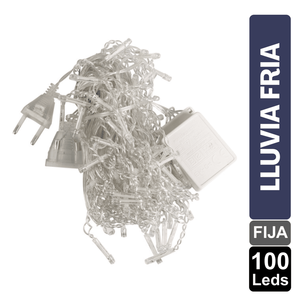 LUZ LLUVIA FRIA X 100 LED FIJA CABLE BLANCO - Gio Home – Árboles de ...