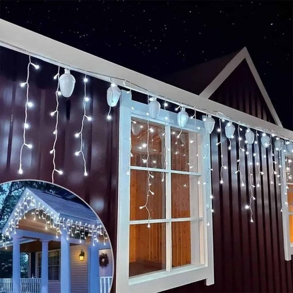 LUZ LLUVIA FRIA X 100 LED FIJA CABLE BLANCO - Gio Home – Árboles de ...
